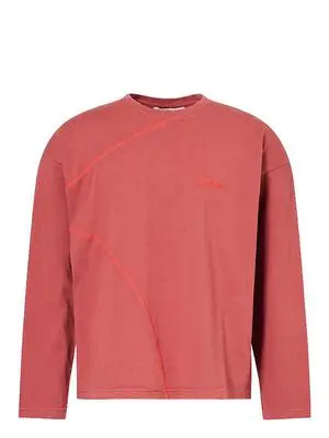 PELLADOR Overlock Long-sleeve Cotton T-shirt - Red