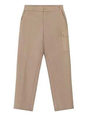 Boggi Milano Straight Leg Cotton Blend Trousers - Camel