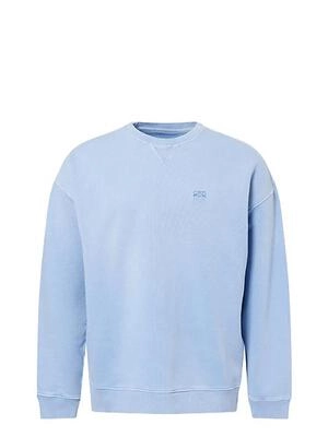 Loewe Anagram-embroidered Cotton Sweatshirt - Blue