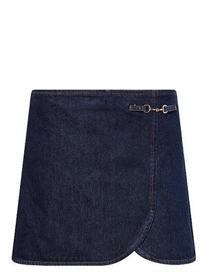 Paige Montanna Wrap Denim Mini Skirt - La Mirada