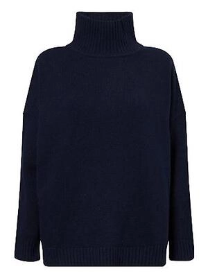 Max Mara Relaxed Wool Knit Jumper - Navy