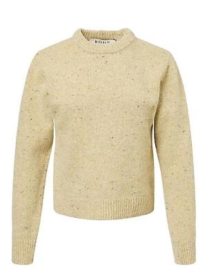 ROHE FRAMES Round Neck Speckled Wool-blend Jumper - Black
