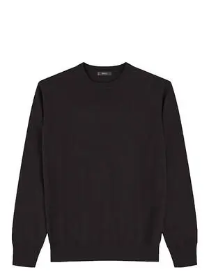 Boggi Milano Extrafine Merino-wool Jumper - Dark Brown