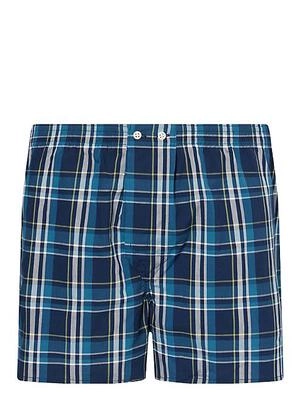 Derek Rose Barker Check-print Cotton Boxer Shorts - Navy