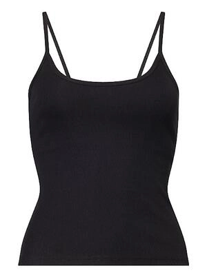 Dissh Georgina Scoop-neck Cotton-blend Tank Top - Black