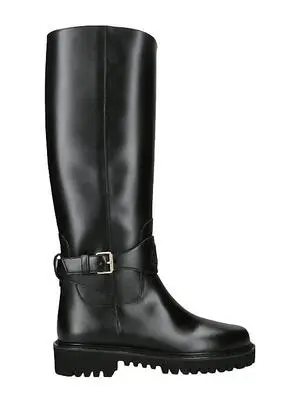 Valentino Garavani Vlogo Leather Knee-high Boots - Black