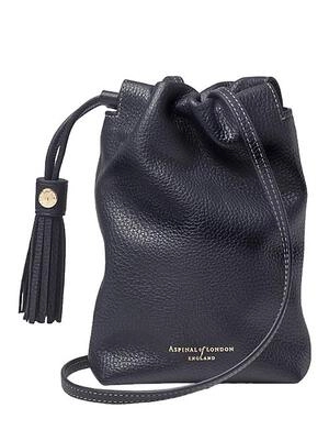 ASPINAL OF LONDON Aspinal Of London Soho Leather Cross-Body Pouch Navy