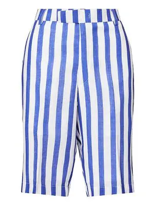 ARAM Striped Tailored Woven Shorts - Blue/white