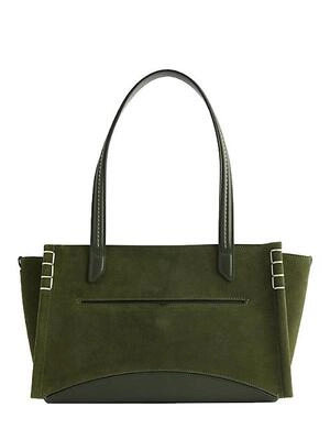 JW Anderson Suede Elongated Tote Bag - Khaki