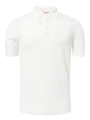 ORLEBAR BROWN Burnham Tie-knit Silk And Cotton Polo Shirt M