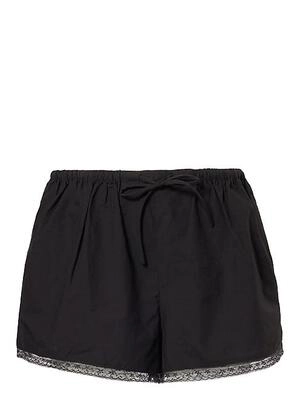 Dissh Rosin Lace-trim Cotton-blend Shorts - Black