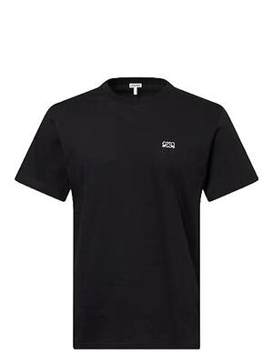 Loewe Anagram-embroidered Cotton T-shirt - Black