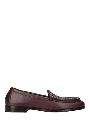 Bottega Veneta Intrecciato Leather Loafers - Wine