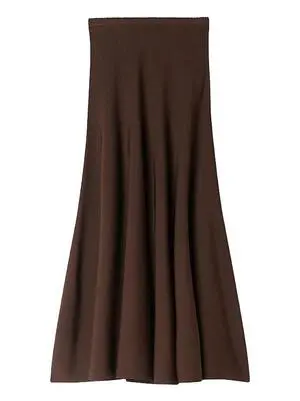 Sandro Flared Sheer-effect Woven Maxi Skirt - Brown