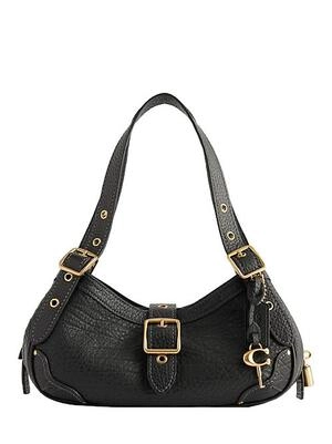 COACH Drifter Three-compartment Leather Shoulder Bag - Black