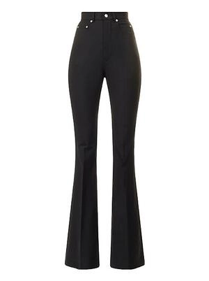 Rick Owens Bolan Flared-leg Wool-blend Trousers - Black