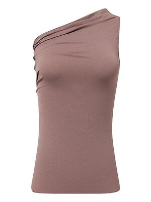 Rick Owens Asymmetric Draped Tank Top - Grape