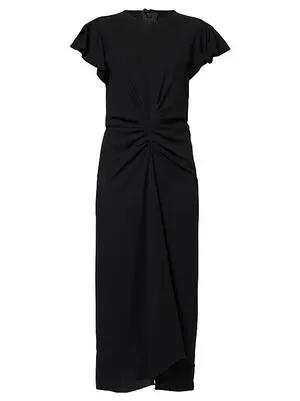 Isabel Marant Étoile Terena Ruched Midi Dress - Black