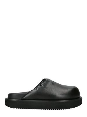 Rick Owens Padded Leather Mules - Black