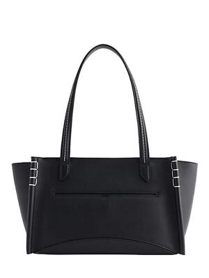 JW Anderson JW Anderson Elongated Loafer Cabas Leather Tote Bag Black