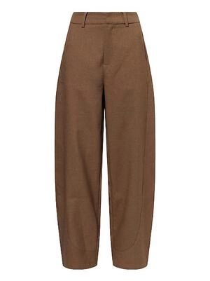 THE COUTURE CLUB Barrel-leg Woven Trousers - Brown