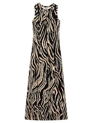 RO&ZO Zebra Print Sleeveless Stretch-jersey Maxi Dress - Multi