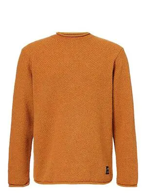 FINISTERRE Crew Neck Wool Blend Jumper - Copper