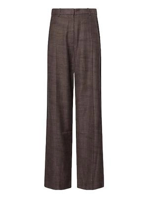 Camilla And Marc Verna Straight-leg Wool-blend Trousers - Choc Texture
