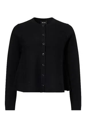 ME+EM Button-through Wool-blend Cardigan - Black