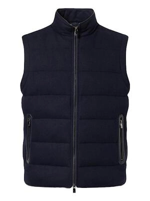 Corneliani Padded Cashmere Gilet - Navy