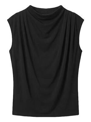 ALLSAINTS AllSaints Emerson Draped Woven Top 12 Black