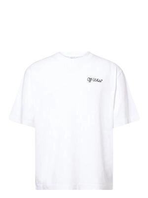 OFF-WHITE Embroidered Script Logo Cotton T-shirt S