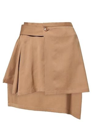 VIVIENNE WESTWOOD Asymmetric Wool Kilt - Camel