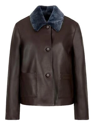 Marni Fur-collar Leather Jacket - 00m75