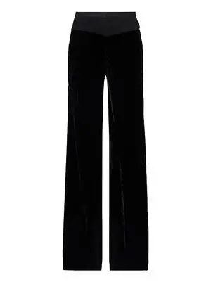 Rick Owens Velvet Wide-leg Trousers - Black