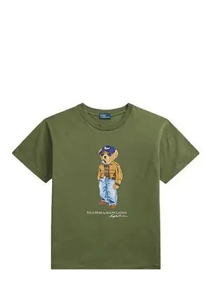 Polo Ralph Lauren Polo Bear Print Cotton T-shirt - Dense Olive