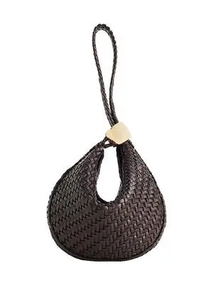 AMANU Zambia Leather Pouchette - Mocha