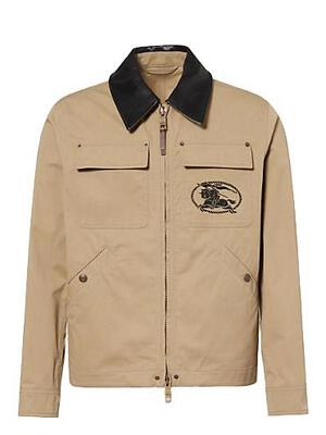 Burberry Westley Logo-embossed Cotton Jacket - Beige