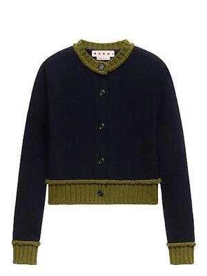 MARNI Marni Contrast-Trim Wool-Blend Cardigan