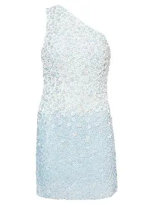 LA FUORI Sequinned One-shoulder Mini Dress - Blue