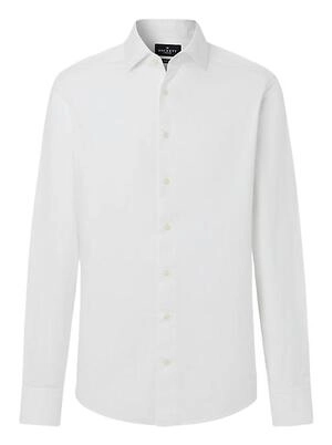 HACKETT Formal Tailored-fit Long-sleeve Cotton Shirt - White