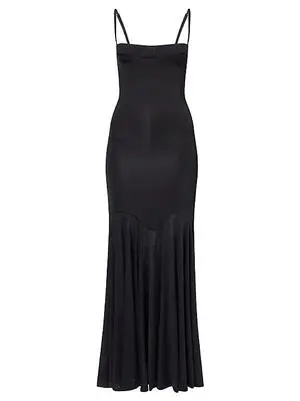 AYA MUSE Mermaid-hem Maxi Dress - Black