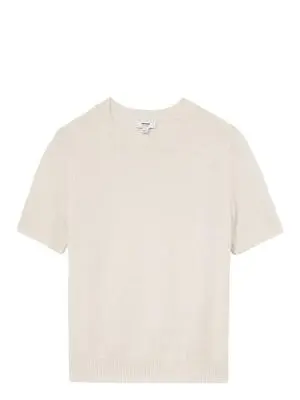 REISS Stevie Cashmere T-shirt - Ivory