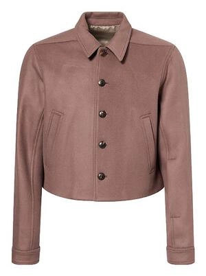Rick Owens Boxy Wool Jacket - Grape