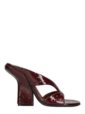 Dries Van Noten Heeled Patent-leather Mules - Wine