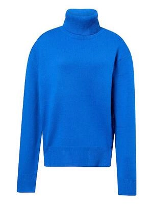 THE FRANKIE SHOP Gala Turtleneck Wool-blend Jumper - Blue
