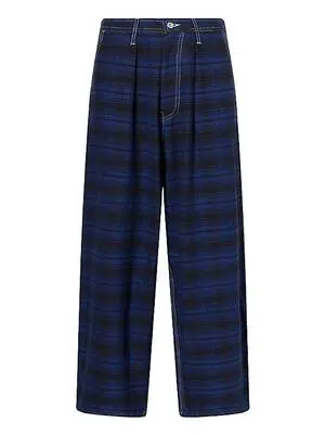 STORY MFG. Lush Check Cotton Trousers - Tree Hugging