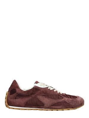 Bottega Veneta Bottega Veneta Orbit Flash Suede Trainers Wine