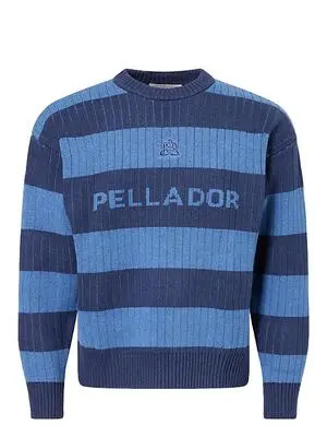 PELLADOR Stripe Ladder Knitted Jumper - Blue/navy