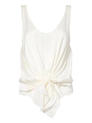 JW Anderson JW Anderson Knot Detail Silk Top Off White